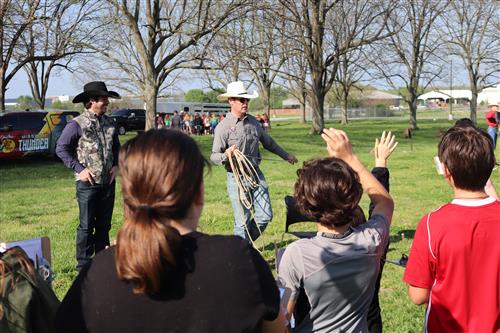 Professional Bull Riding Team Missouri Thunder visits AgAcademy
