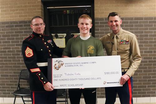 KHS senior Nick Finke receives a $180,000 scholarship from U.S. Marine ...